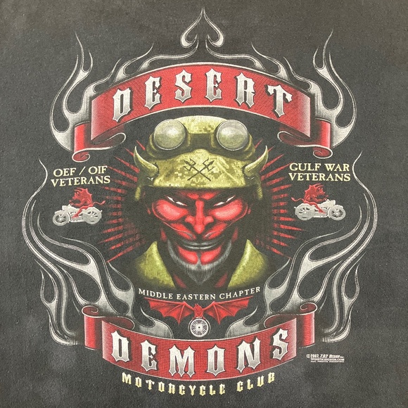 7.62 Design | Shirts | Vintage Desert Demons Motorcycle Club Tshirt ...